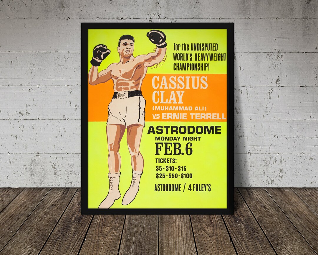 1967 MUHAMMAD ALI vs. Ernie Terrell Fight Poster Cassius Clay Print ...
