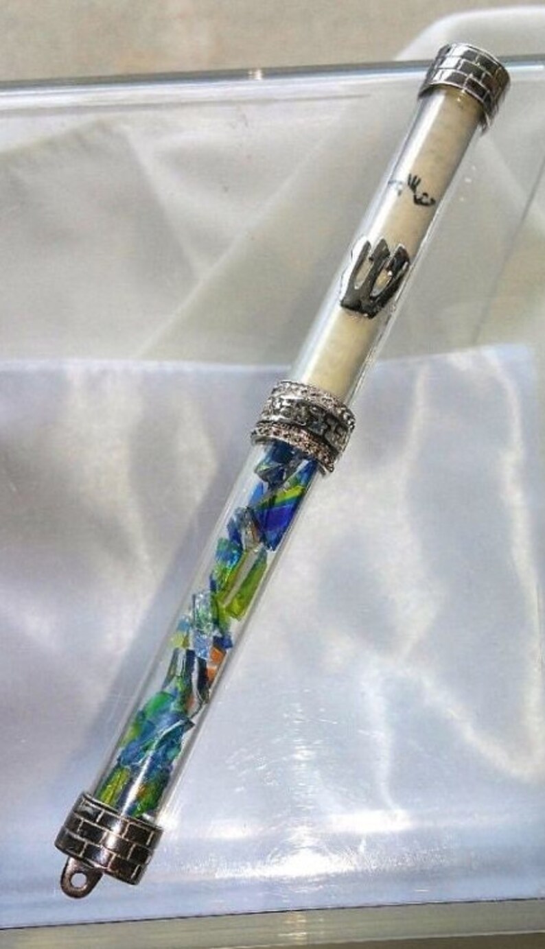 Wedding Mezuzah Glass Kit in Sterling Silver - Etsy