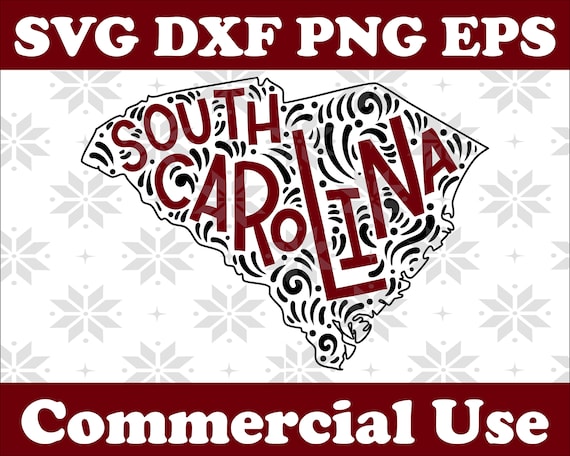 South Carolina SVG South Carolina Cut File United States of - Etsy
