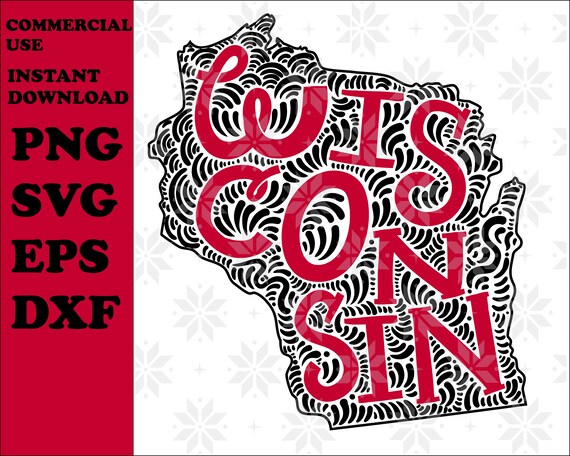 Wisconsin SVG Files Wisconsin Cut File United States of - Etsy
