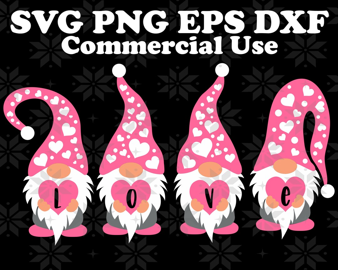 Valentine's Day Gnome Svg, Heart Gnome Svg, Gnomies Svg, Love Gnome Svg ...