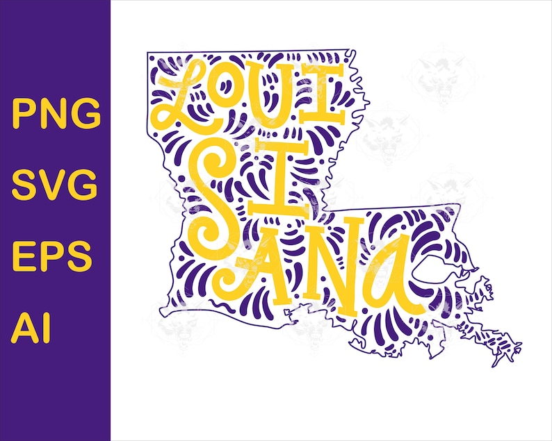 Louisiana SVG Files, Louisiana Cut File, United States of America ...