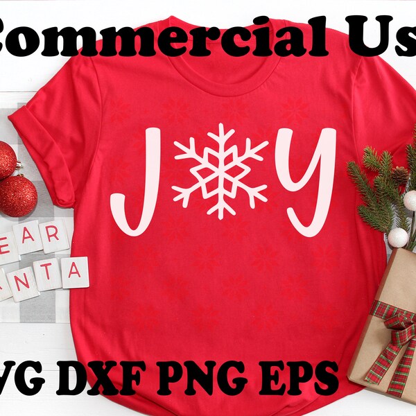 Joy Snowflake Svg - Etsy