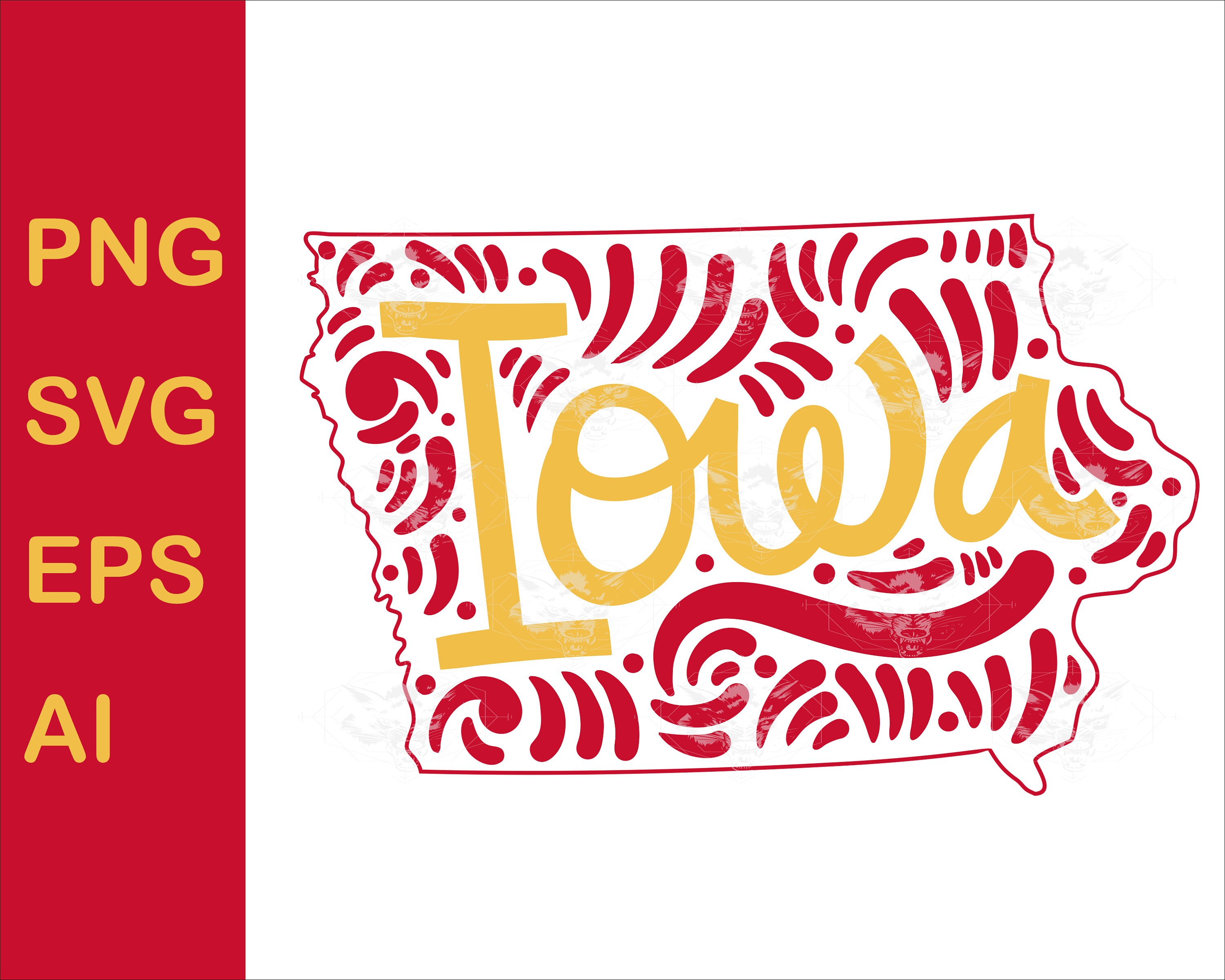 Iowa SVG Files, Iowa Cut File, United States of America Vector Files ...