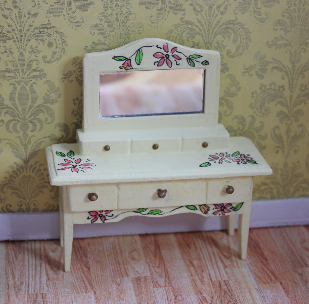 Dressing Table/miniature Hand Decorated Vintage Ornate - Etsy