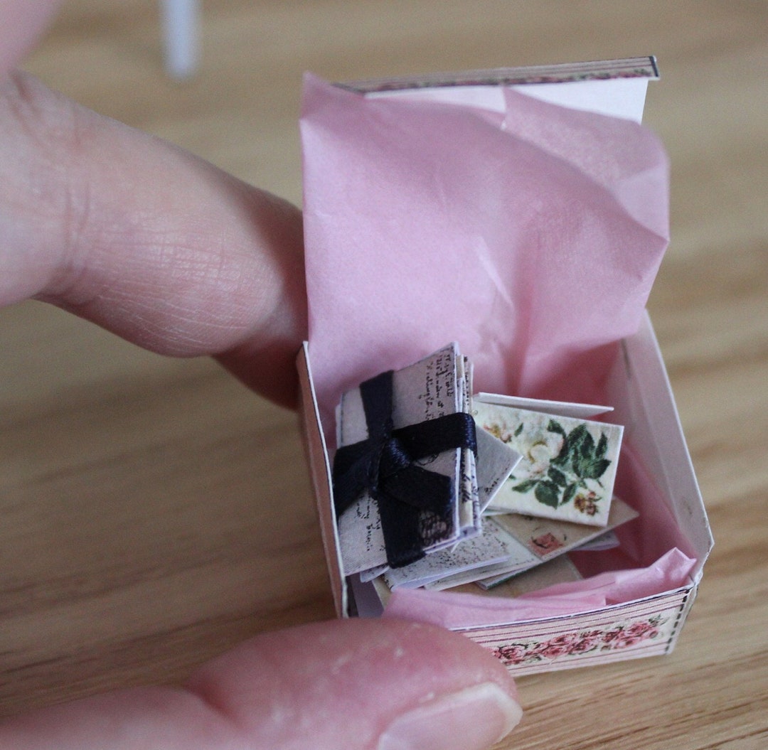 Miniature Treasure Box With Letters, Cards, 1/12 Scale - Etsy