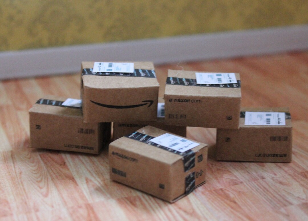 Amazon Boxes/miniature Dolls House Ready Assembled Amazon Boxes - Etsy UK