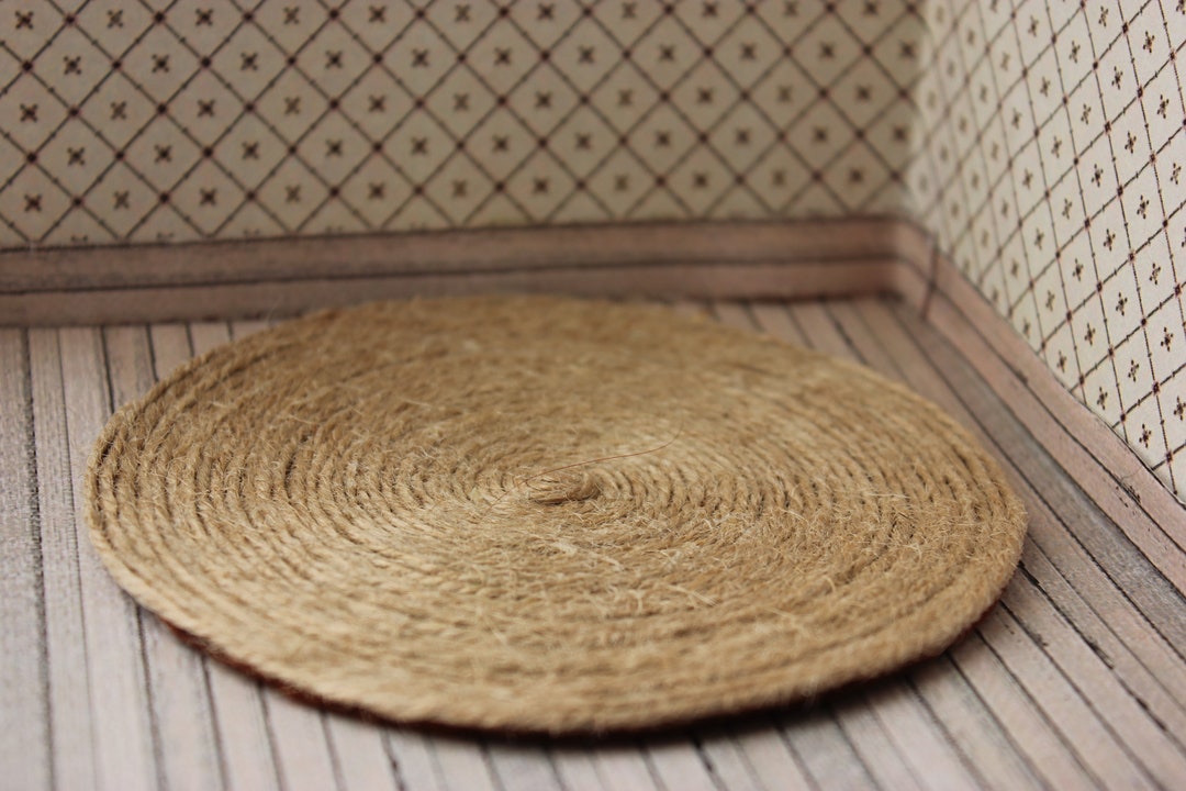 Round Rush Mat for Dolls House/ Miniature Kitchen Mat - Etsy