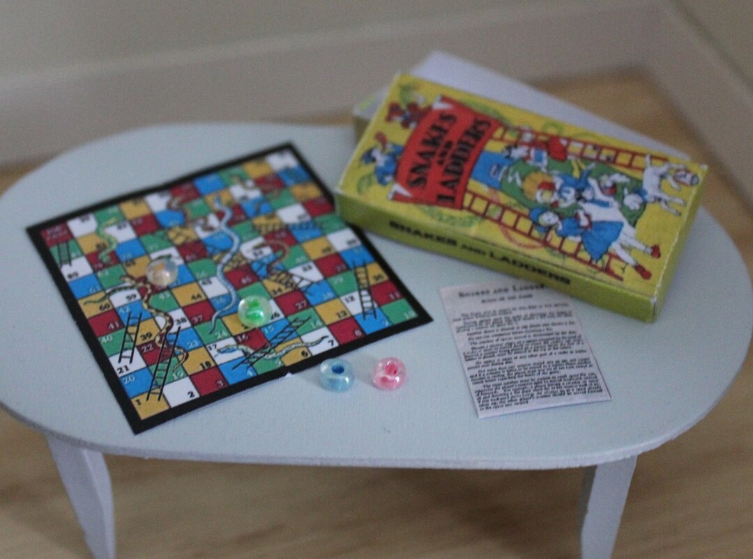 Snakes and Ladders Game/miniature Complete Board Game - Etsy