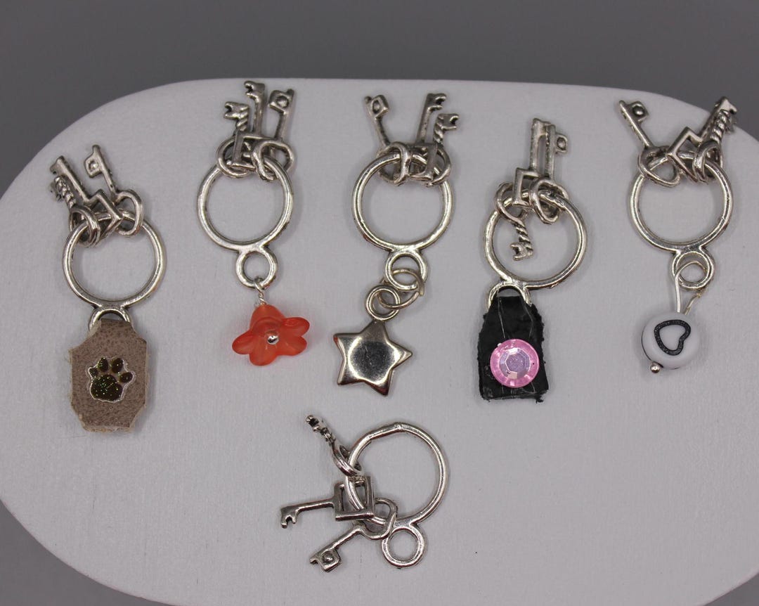 Set of Keys on Ring With Decorative Key Fob/ Miniature 1/12th Scale ...