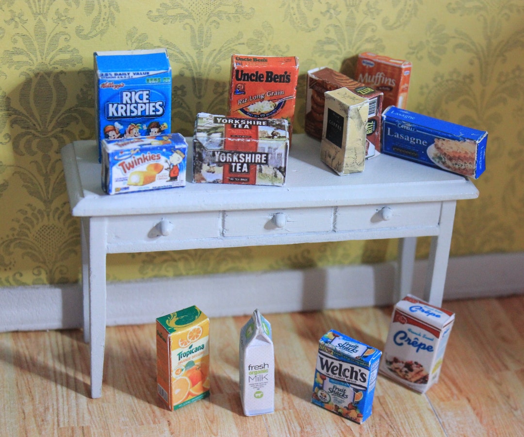 Miniature Groceries/dolls House Food/ready Made Food Packets - Etsy UK