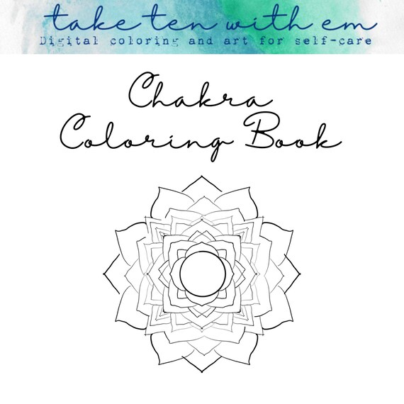 Digital Chakra Coloring Book - Etsy