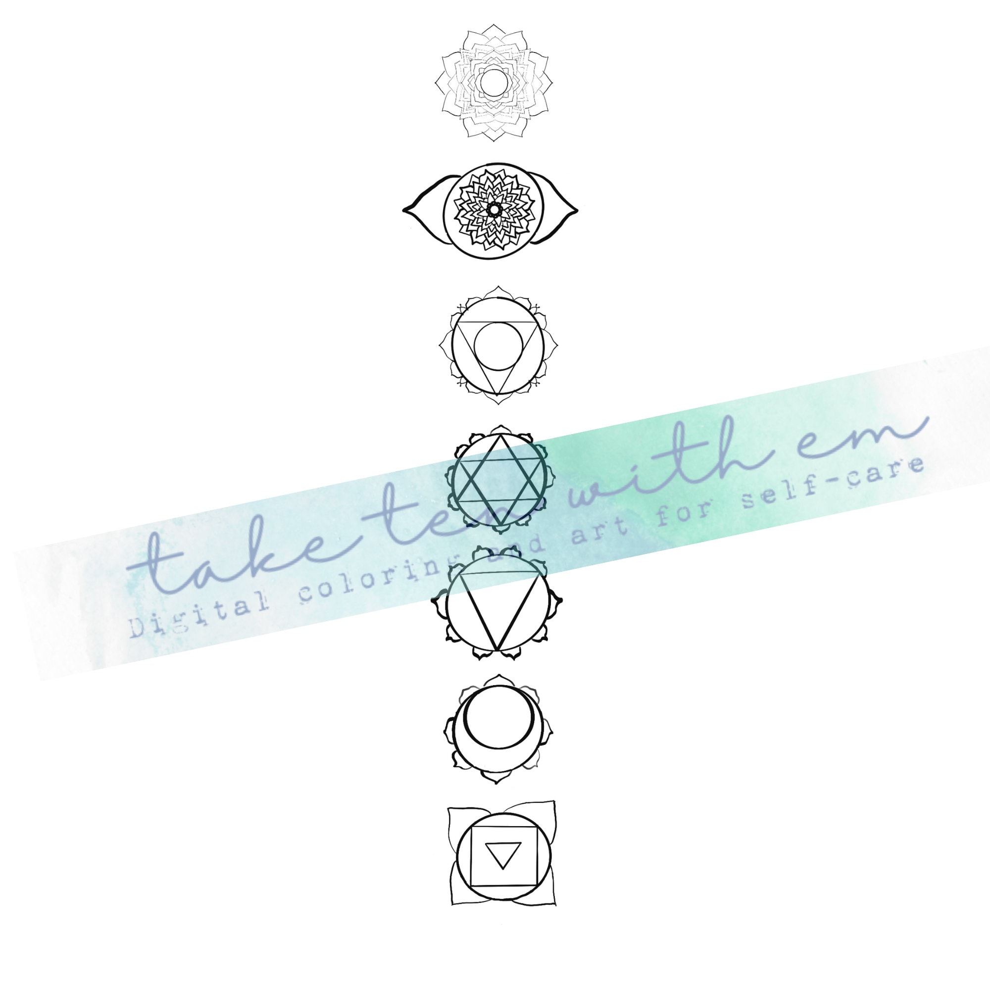 Digital Chakra Coloring Book - Etsy