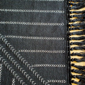Boho Rug Small Area Rug Black and Cream Rug Tassels Rug - Etsy