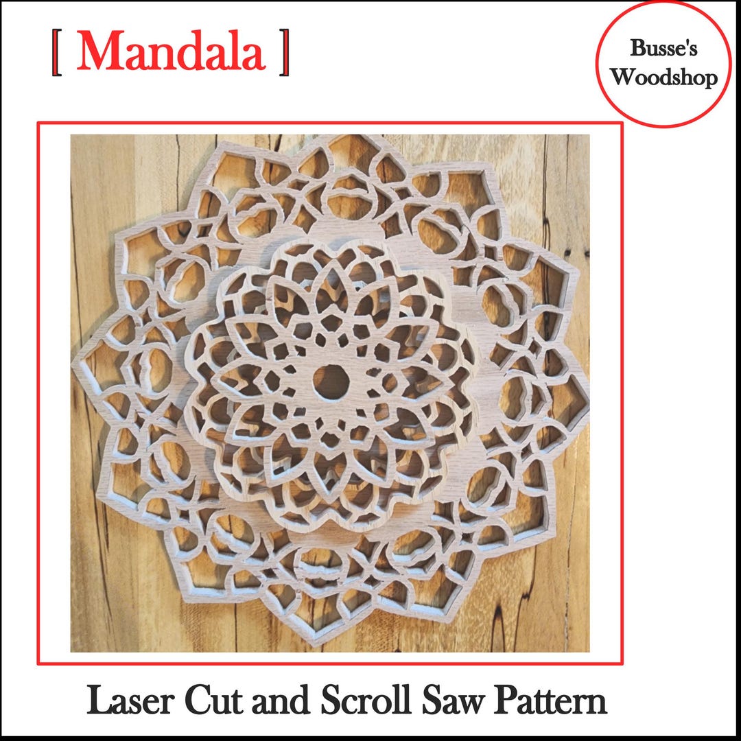 Intricate Mandala Scroll Saw Pattern | DIY Woodworking Template ...