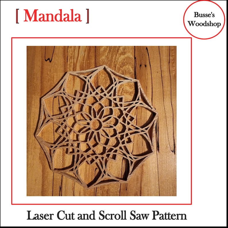 Intricate Mandala Scroll Saw Pattern | DIY Woodworking Template ...