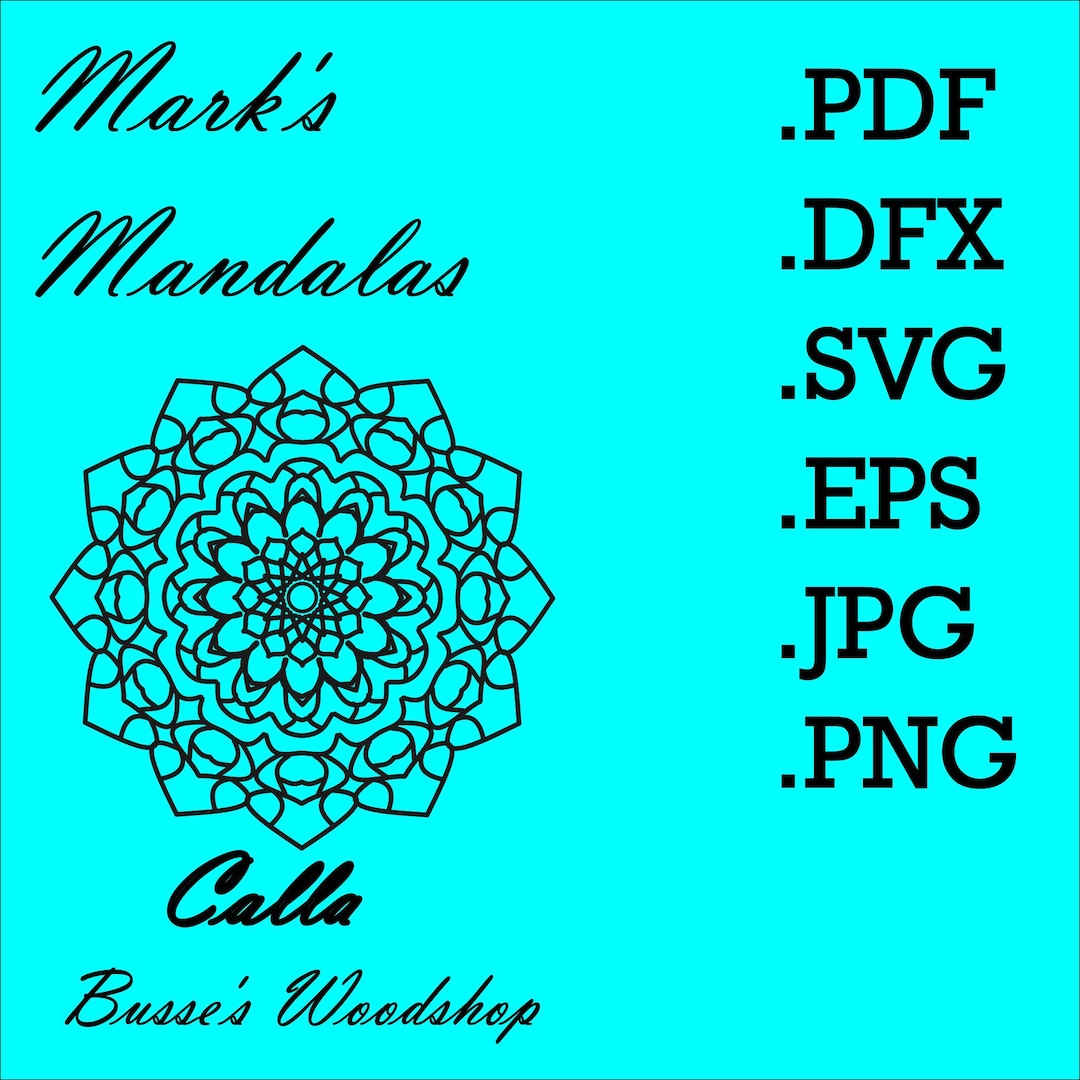Scroll Saw Pattern Layered Mandala Svg Pdf Dfx Eps Jpg Png Laser Cnc ...
