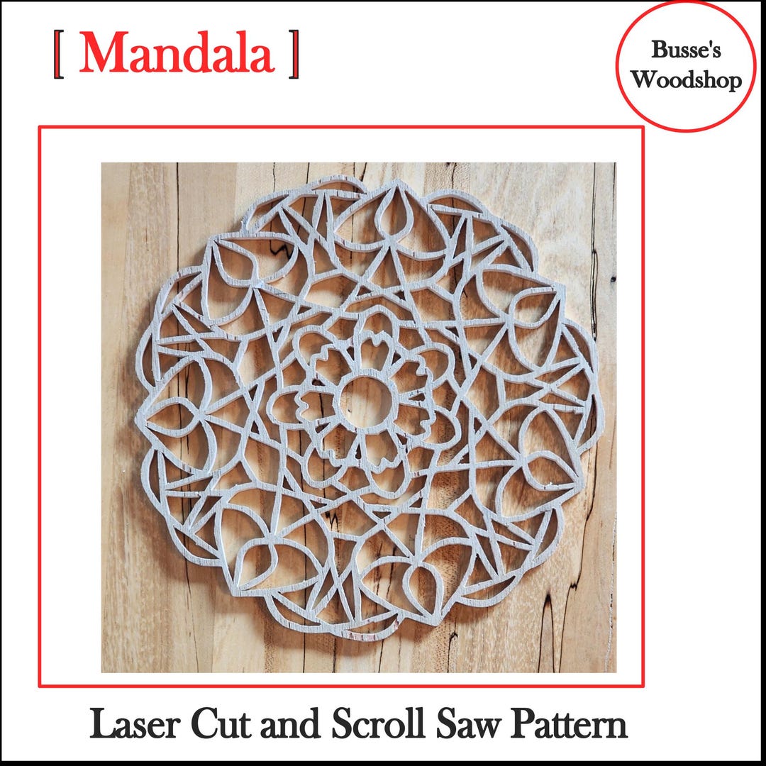 Intricate Mandala Scroll Saw Pattern | DIY Woodworking Template ...