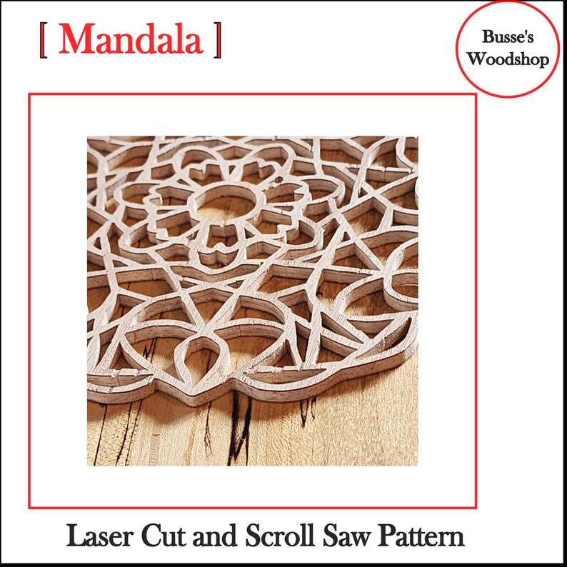 Intricate Mandala Scroll Saw Pattern | DIY Woodworking Template ...