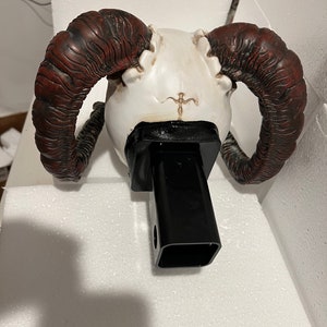 Evil Ram Skull Trailer Hitch Cover - Etsy