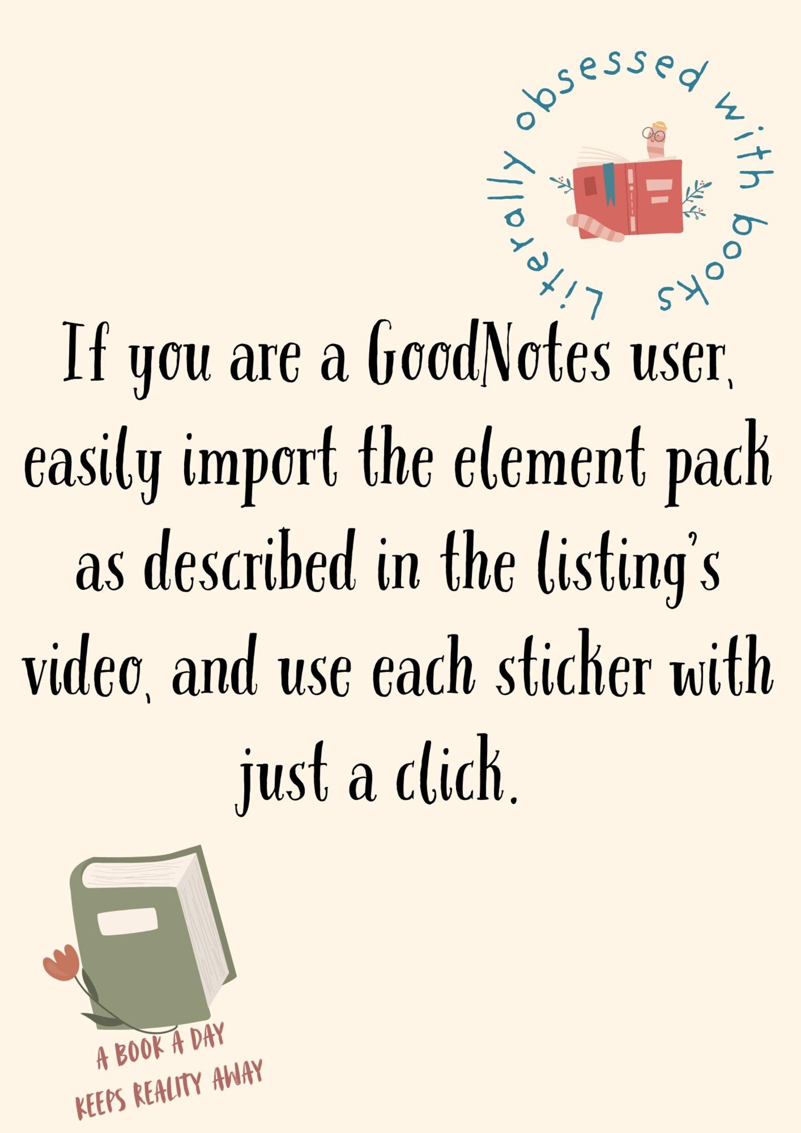 Digital Book Lover Stickers Pack - 50 Digital Stickers for Goodnotes ...