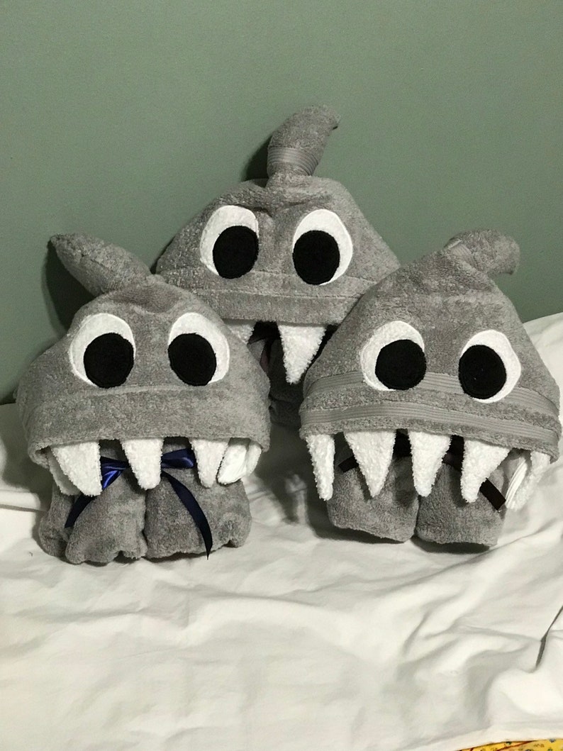 Shark Hooded Towel - Etsy