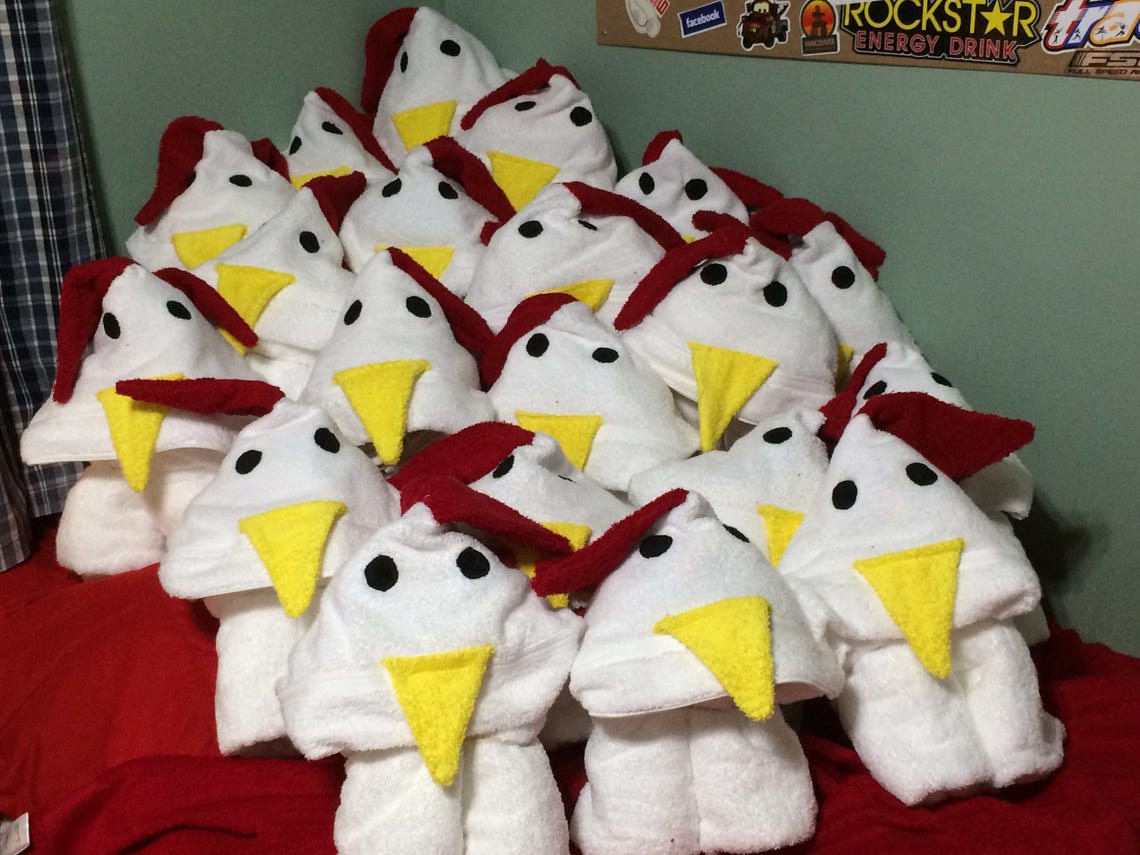 Chicken Hooded Towel - Etsy