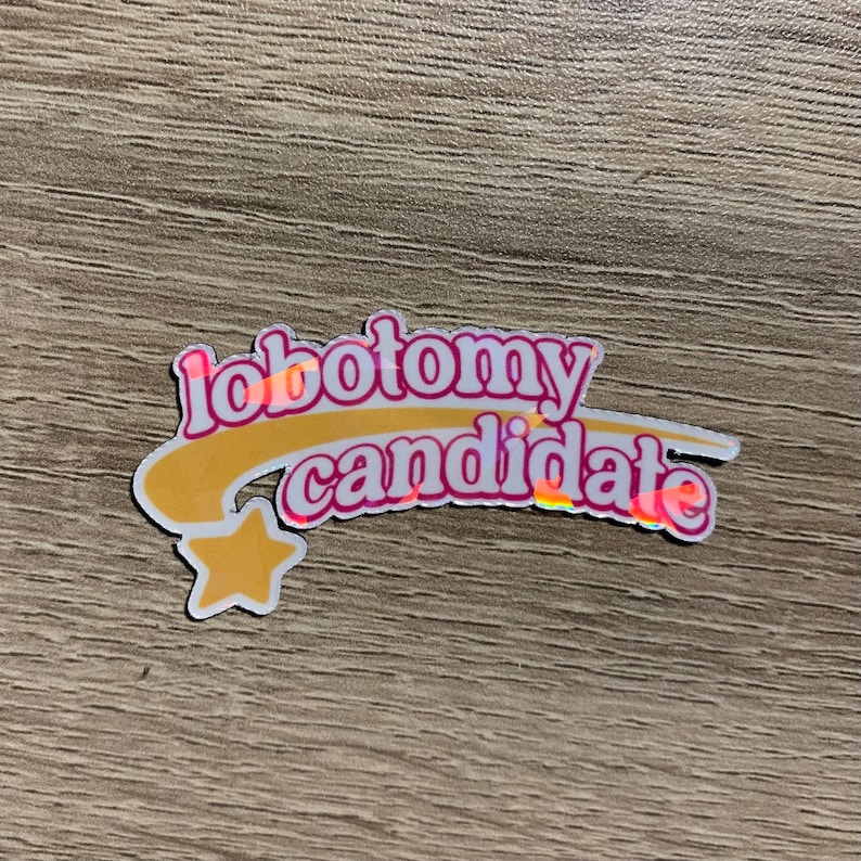 Lobotomy Canidate MAGNET ~ Water Resistant ~ Holographic - Etsy