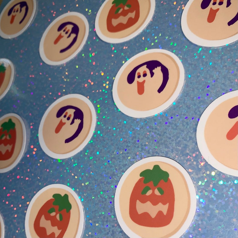 Spooky Cookie Vinyl Stickers - Halloween Sticker Set - Water Resistant ...