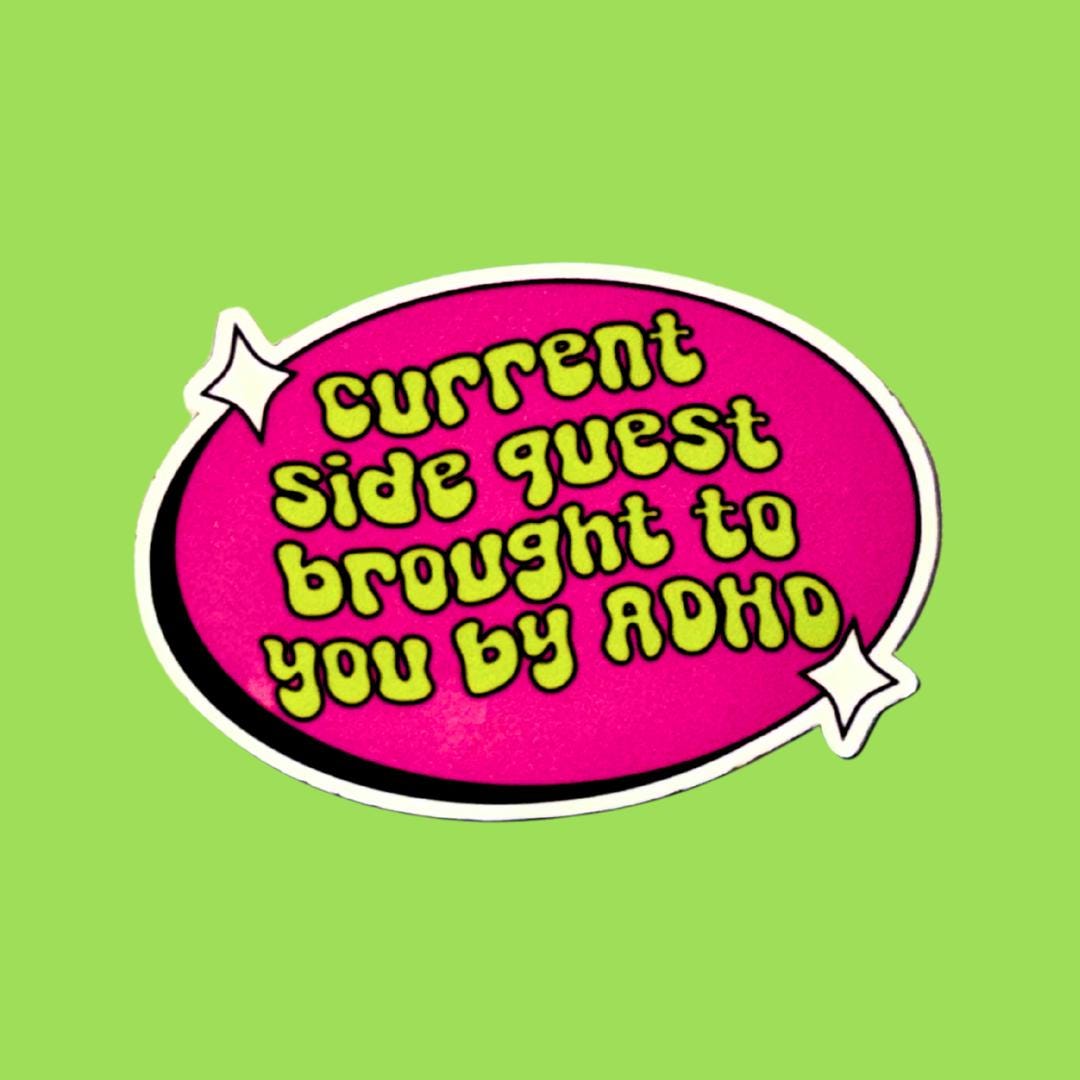 ADHD Side Quest Vinyl Sticker - Etsy