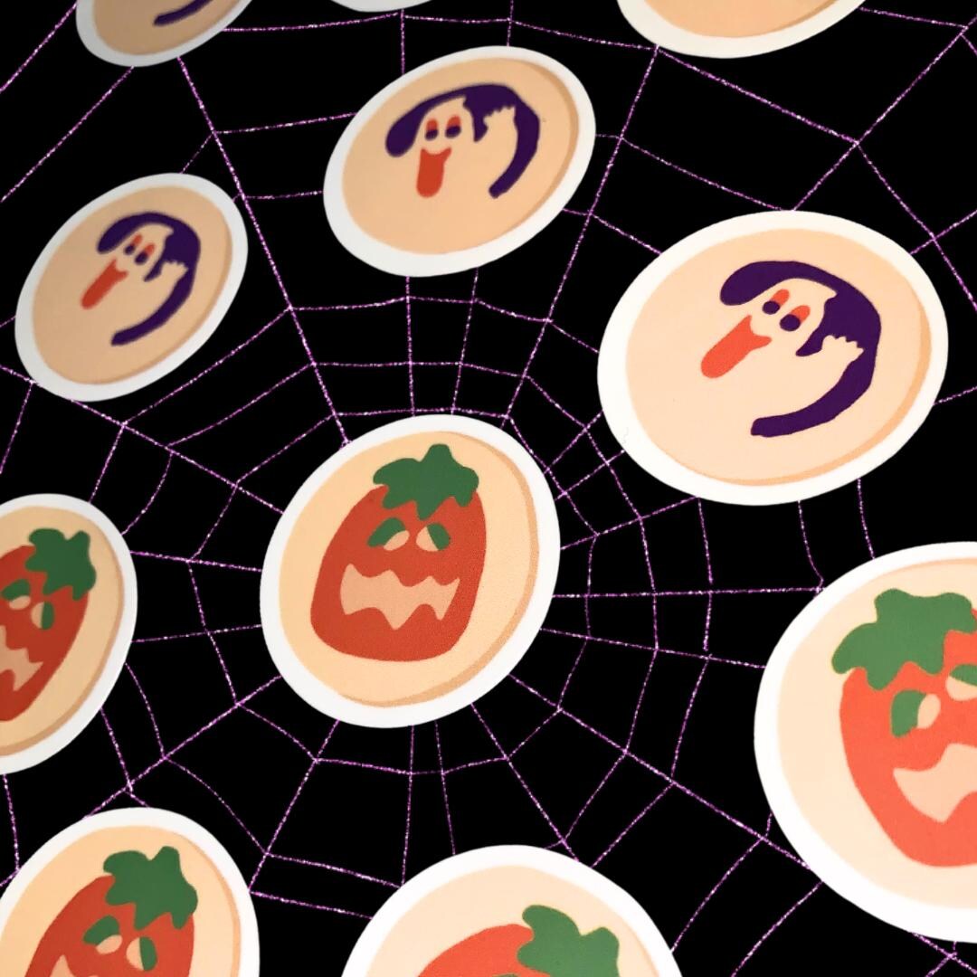Spooky Cookie Vinyl Stickers - Halloween Sticker Set - Water Resistant ...