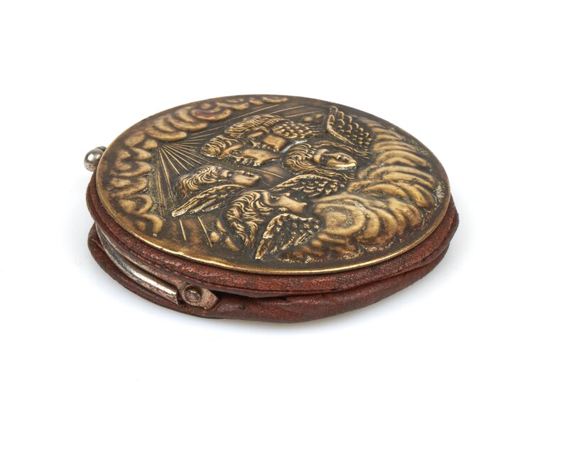 Antique Leather Coin Purse Decorated With Cherubs 1900 - Etsy