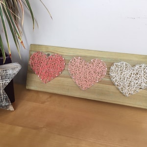 3 Hearts String Art Home Decor Gift. - Etsy