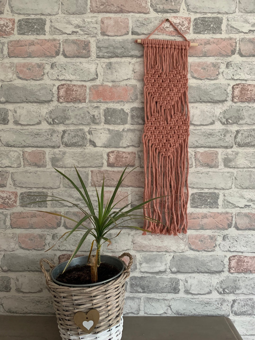 Macrame Heart Wall Hanging - Double Heart Macrame - Home Decor - Mother ...