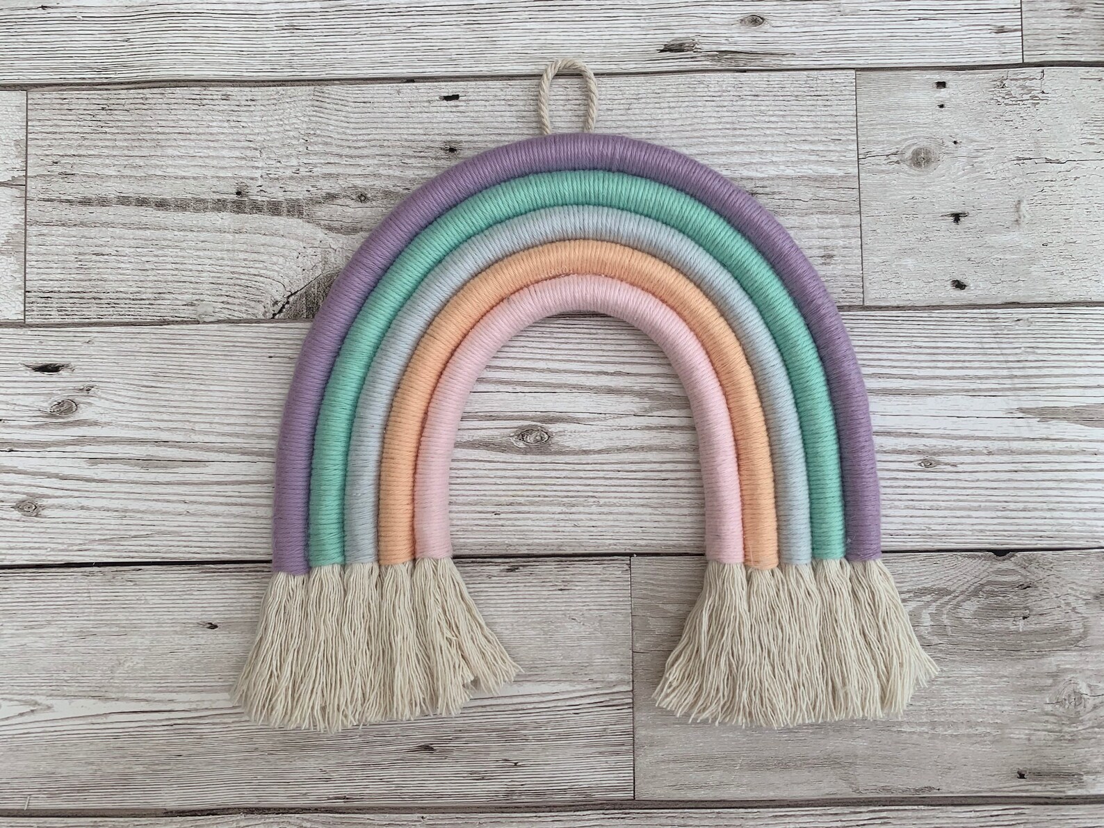 Macrame Rainbow Kit - Rope Rainbow - Fibre Art - Rainbow Wall Art - DIY ...