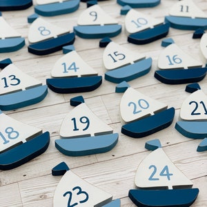 Wooden Sailing Boat - Table Number - Wedding Table - Boat - Cafe ...
