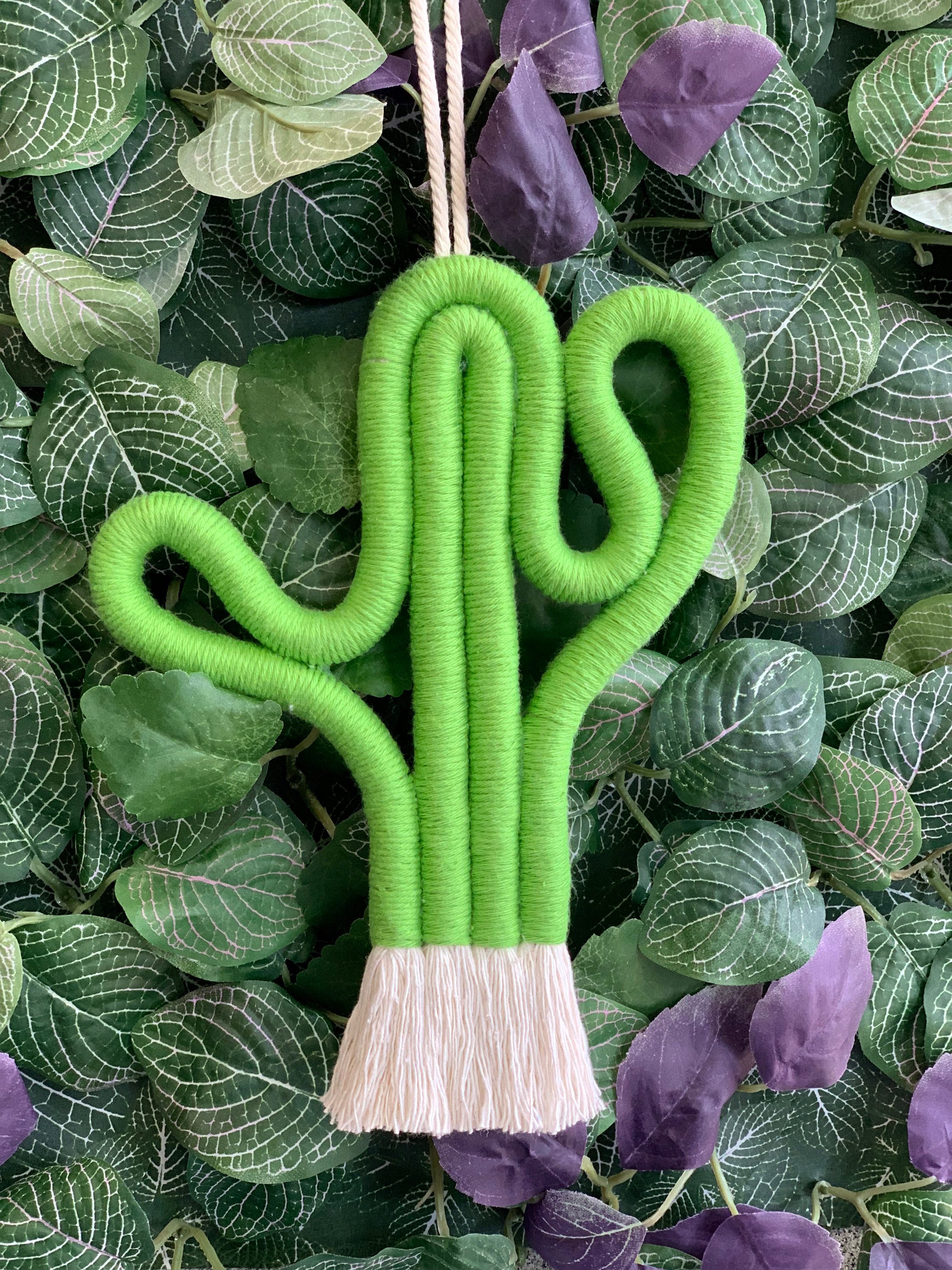 Macrame Cactus Rope Wall Hanging Cactus Home Decor Nursery | Etsy UK