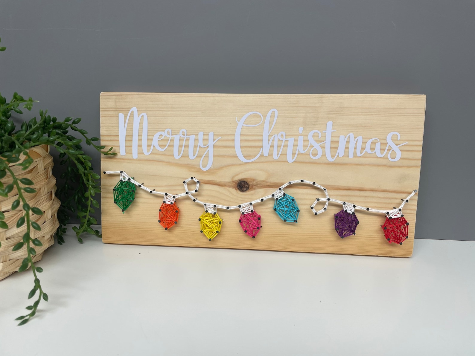 Merry Christmas String Art Gift Christmas Decoration - Etsy UK
