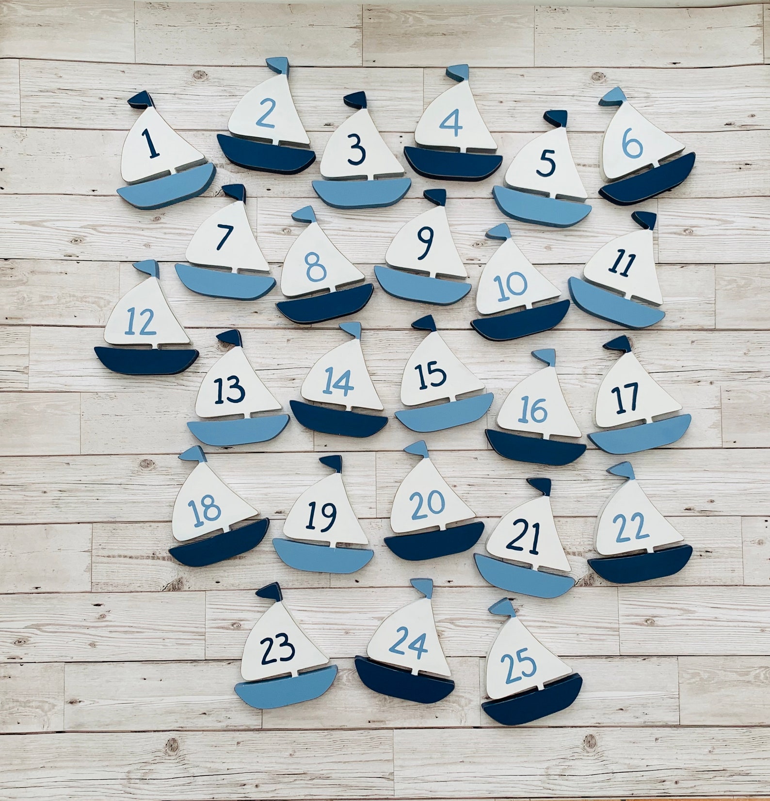Wooden sailing boat table number wedding table boat | Etsy