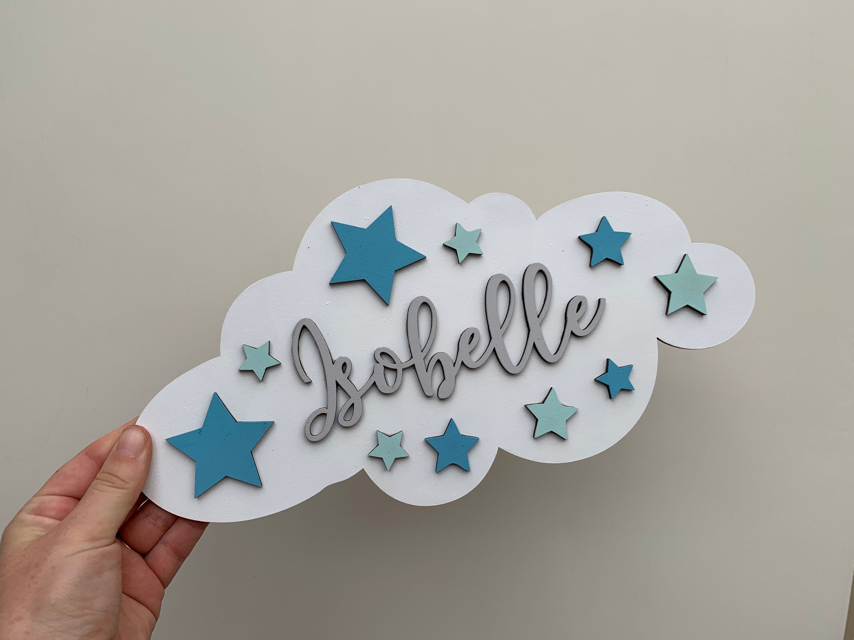 Name Cloud Nursery Cloud Sign Personalised Childrens - Etsy UK