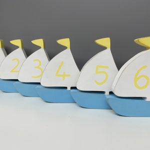 Wooden Sailing Boat - Table Number - Wedding Table - Boat - Cafe ...