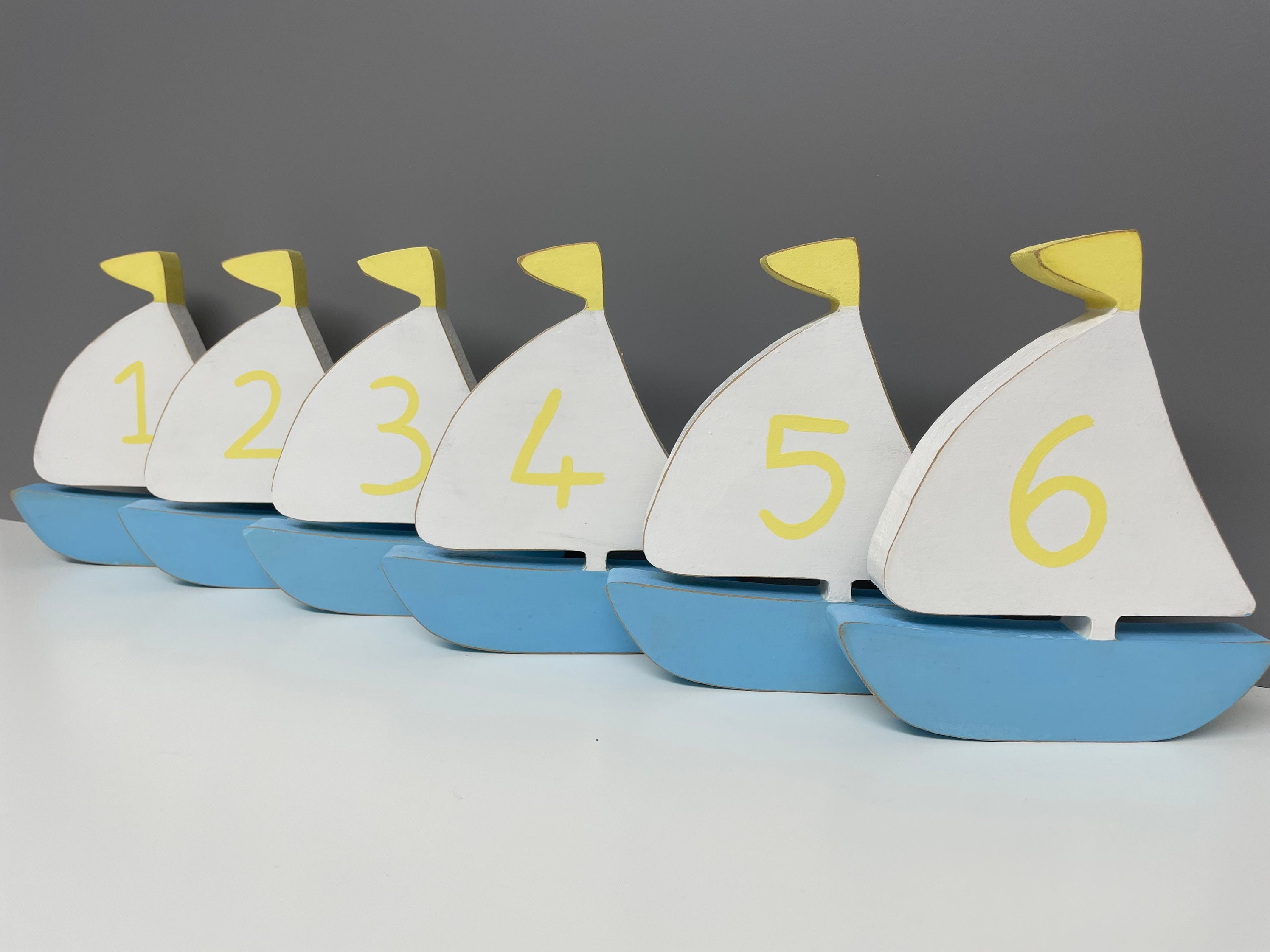 Wooden Sailing Boat Table Number Wedding Table Boat - Etsy UK