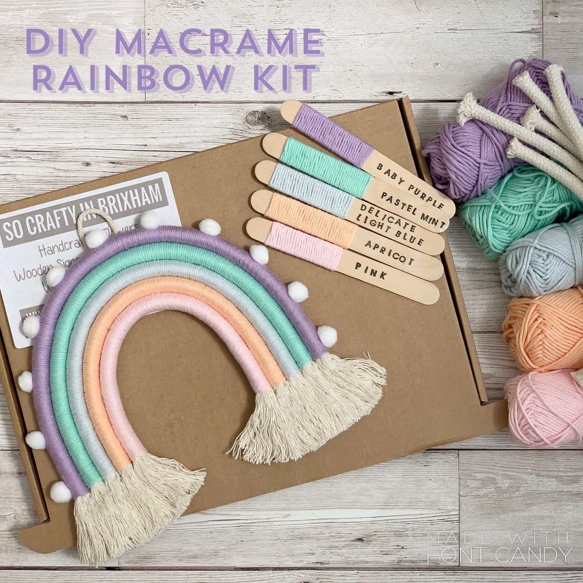 Macrame Rainbow Kit Rope Rainbow Fibre Art Rainbow Wall - Etsy UK