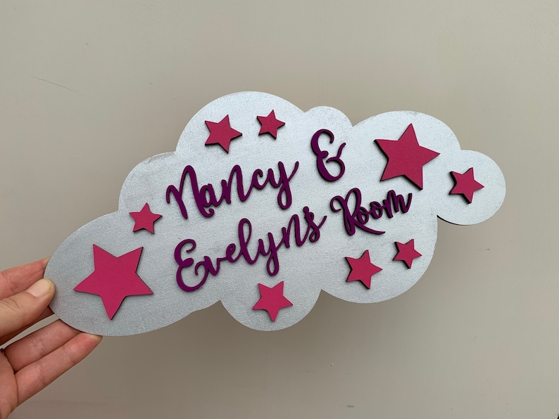 Name Cloud Nursery Cloud Sign Personalised Childrens - Etsy UK