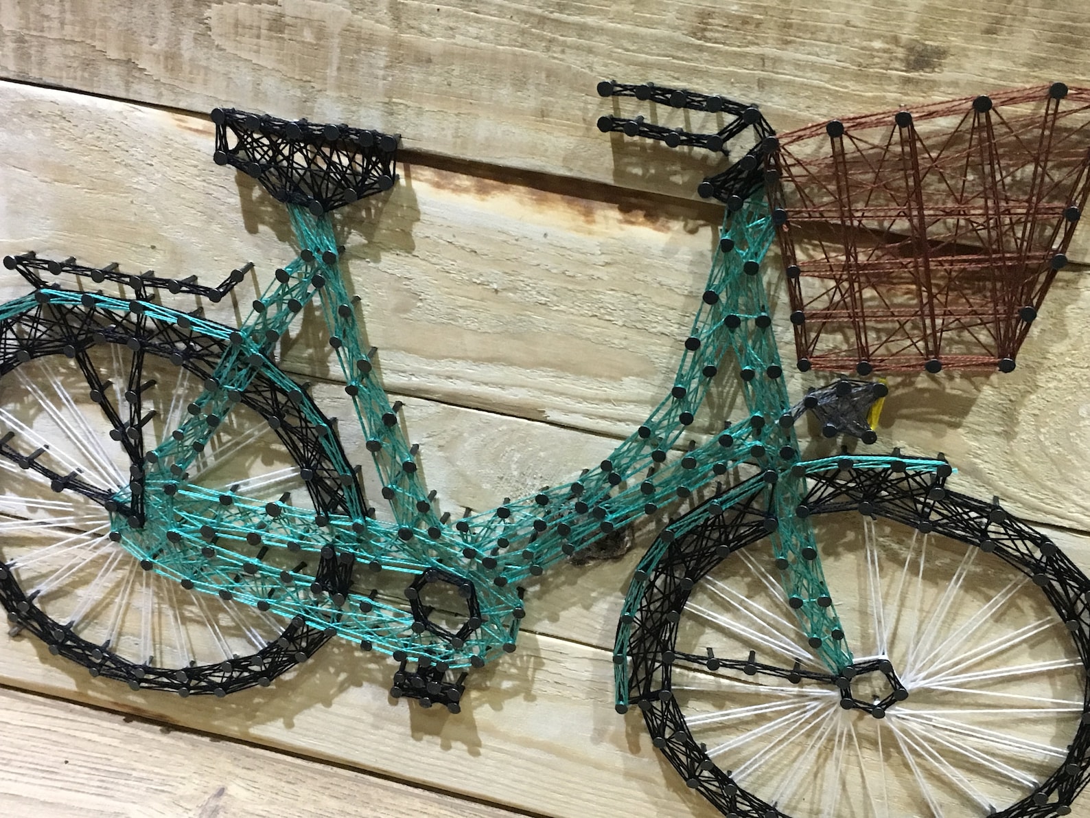 Bicycle String Art Handmade Personalised Wall Decor - Etsy