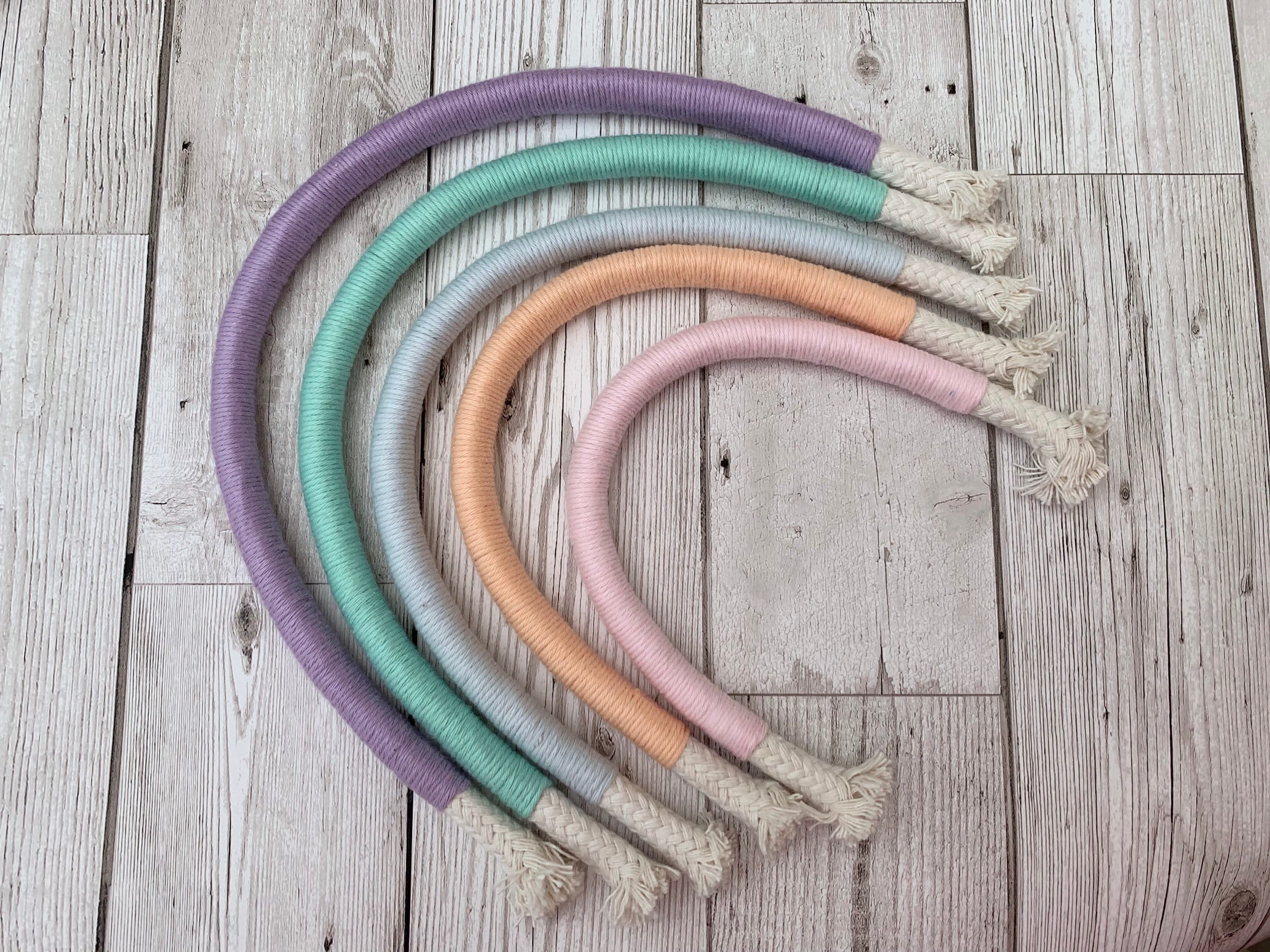 Macrame Rainbow Kit - Rope Rainbow - Fibre Art - Rainbow Wall Art - DIY ...