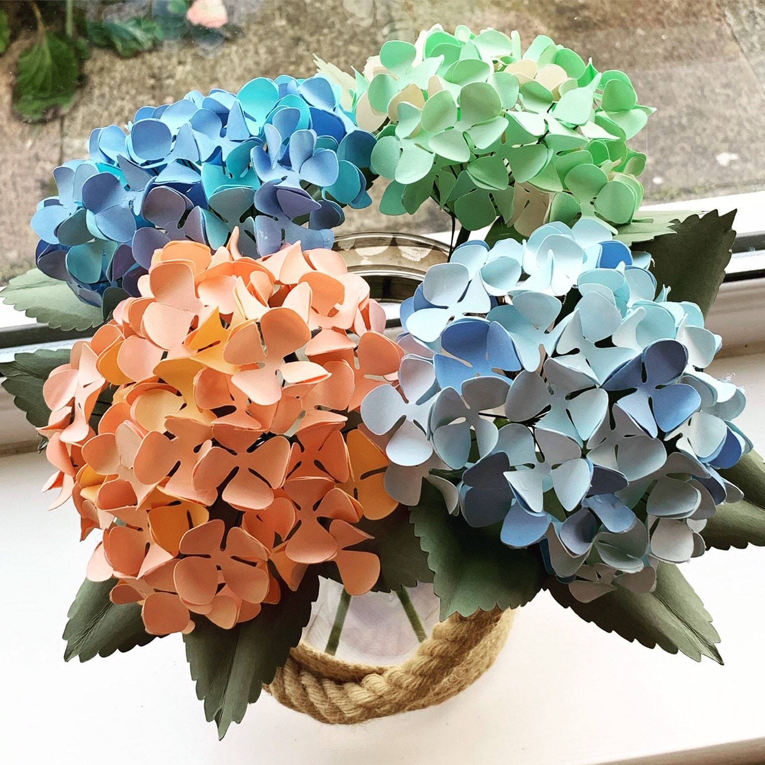 Paper flower paper hydrangea hydrangeas wedding flowers - Etsy.de