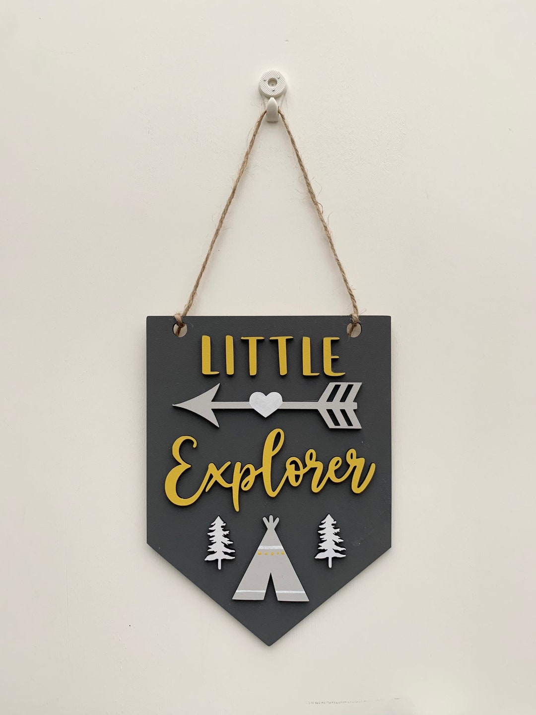 Little Explorer Sign - Nursery Wall Decor - Little Explorer Hanging ...