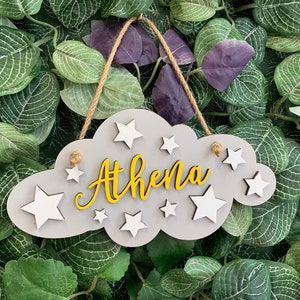 Name Cloud Nursery Cloud Sign Personalised Childrens - Etsy UK