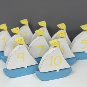Wooden Sailing Boat - Table Number - Wedding Table - Boat - Cafe ...